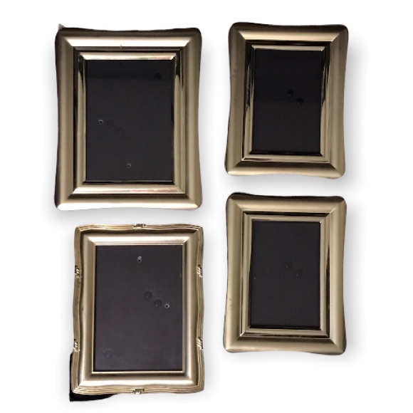 Vintage | Accents | Vintage Gold 5x7 Picture Frames Wfelt Backing Set ...